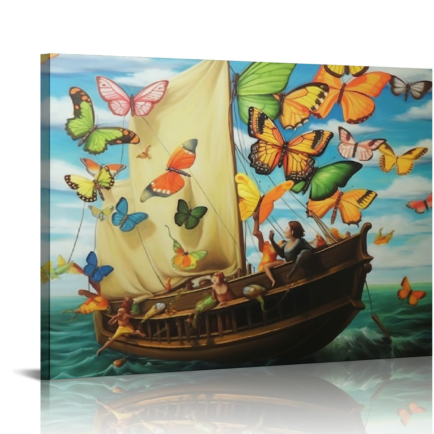 Nawypu Salvador Dali Wall Art Butterfly - Ship with Butterfly Sails ...