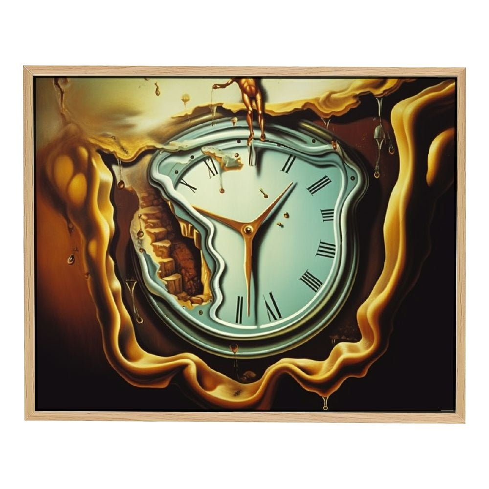 Nawypu Salvador Dali Wall Art Dalí Melting Clock Surrealist Framed ...