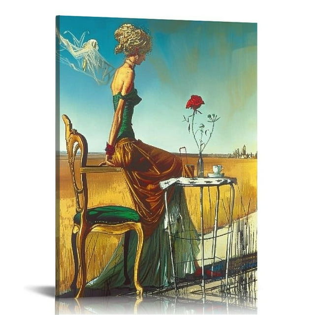 Awypu Salvador Dali Wall Art Prints - Woman with A Head of Roses poster ...