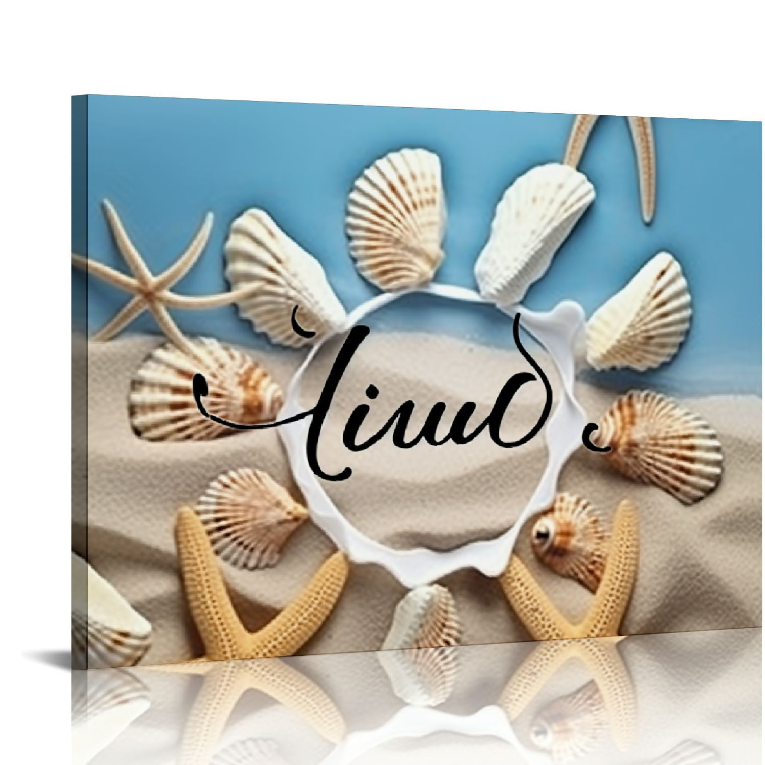 CMMY Sand Wall Decor Ocean Beach Style Bathroom Wall Decor Wood Relax ...