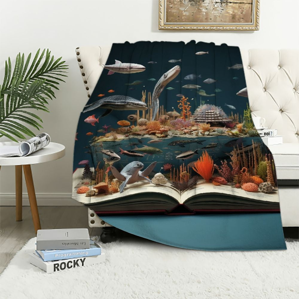 Nawypu Seal Blanket, Underwater Fish Marine Animals Sea Lion Ocean ...