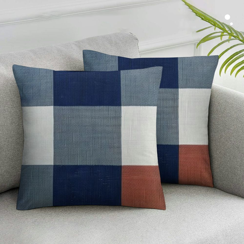Nawypu Set of 2 Gingham Buffalo Check Plaid Throw Decorative Pillow ...