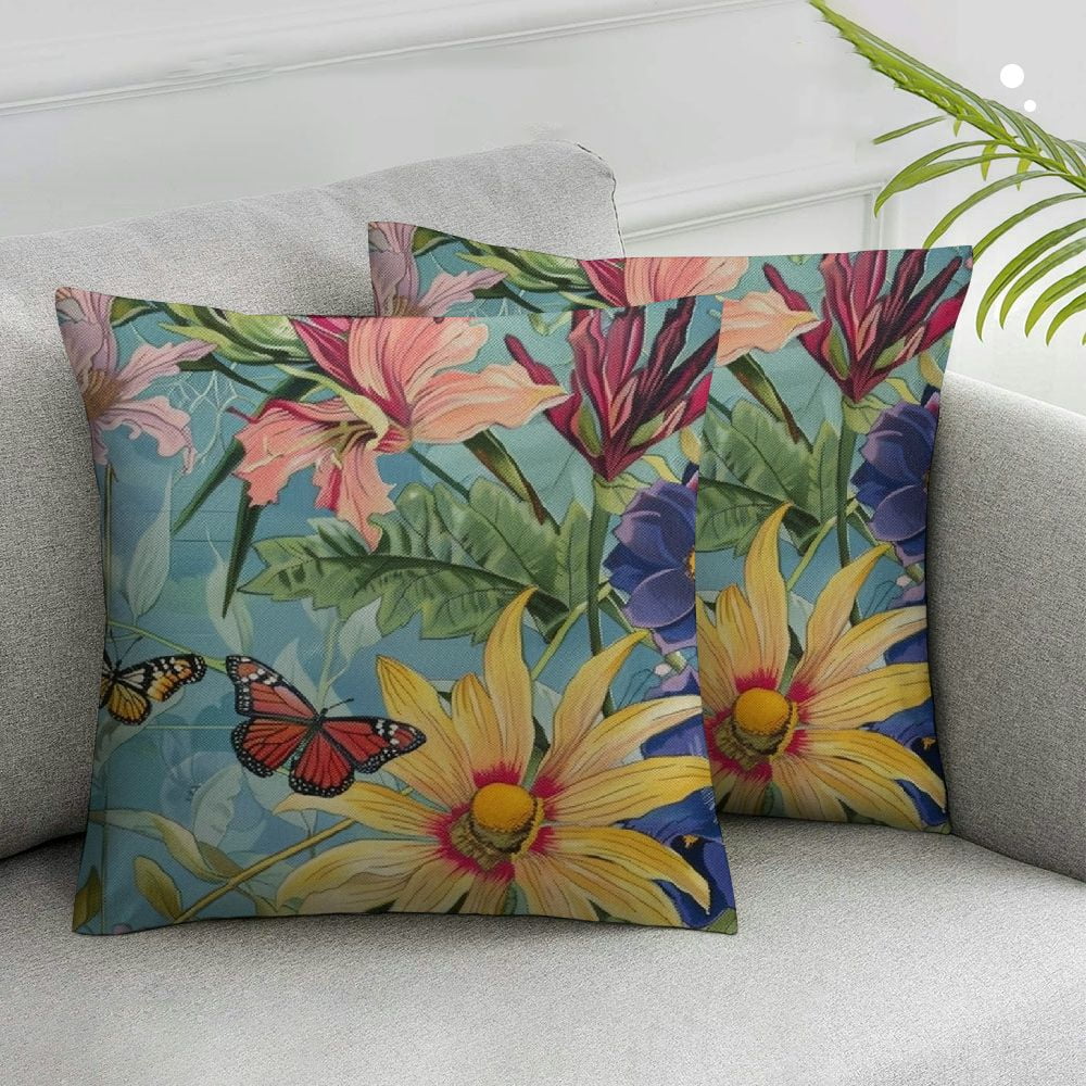 Nawypu Set of 2 Spring Summer Pillow Covers Decorative Throw Pillow ...