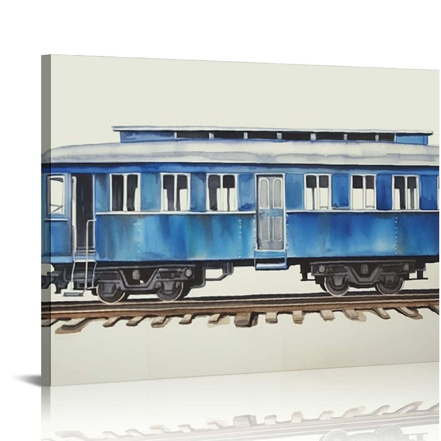 Nawypu Set of Steam Train Nursery Vehicle Art Posters Watercolor Train ...