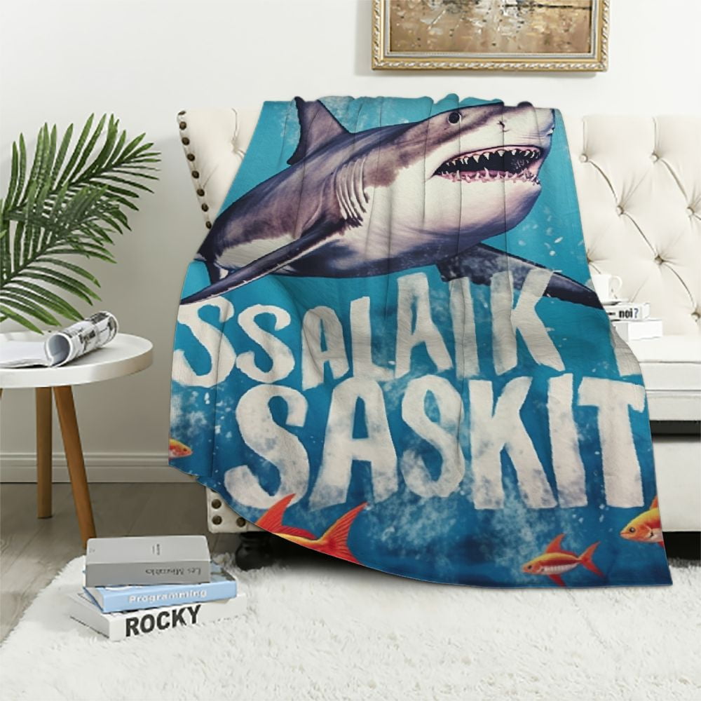Nawypu Shark Gifts for Boys, Shark Throw Blanket for Shark Lovers, All ...