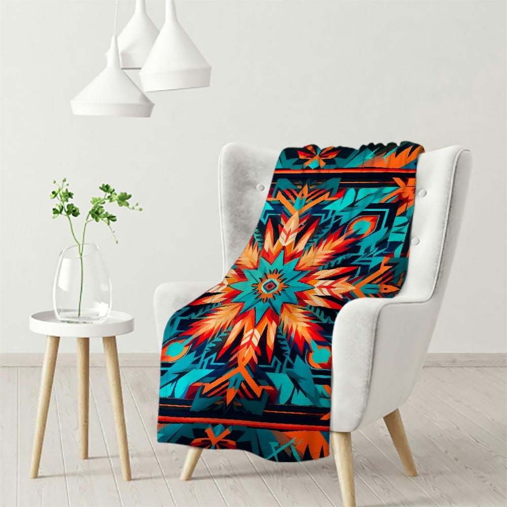 Nawypu Sherpa Throw Blanket, Cozy Plush Adult Aztec Blanket for Men ...