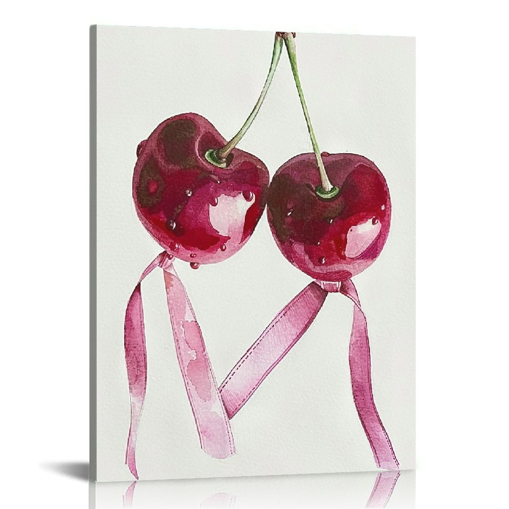 Nawypu Shipped Wall Art Feminine Poster Prints Cherry Wall Print Pink ...