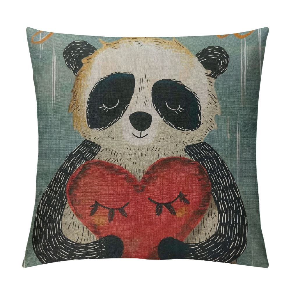 Nawypu Sloth Pillow Cover,Cute Sloth Character Heart and Love Quote ...