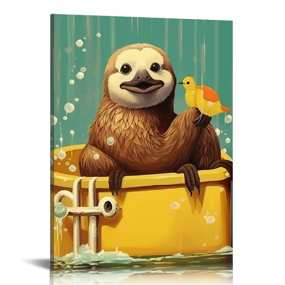 Nawypu Sloth Wall Art Your Napkins My Lord Wall Decor Sign Sloth ...