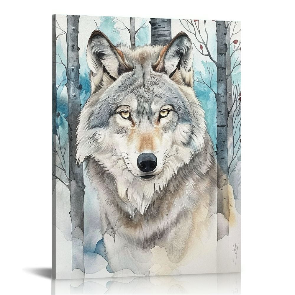 Nawypu Snow Wolf Canvas Wall Art Wall Decor HD Print Wall Art for ...