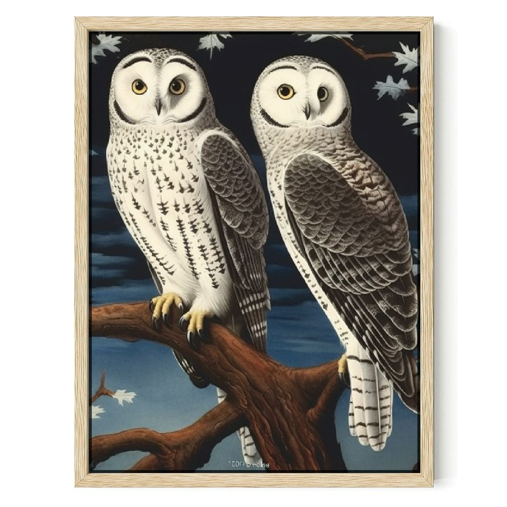 Nawypu Snowy Owl Wall Art Famous Paintings Posters Retro Bird Poster ...