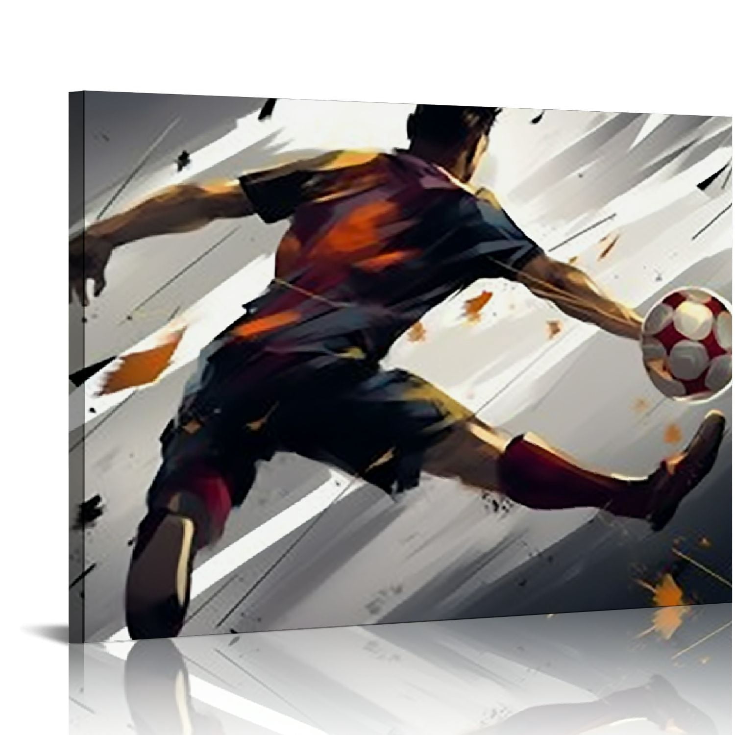Nawypu Soccer Wall Art for Teen Boys Abstract Sports Themed Picture ...