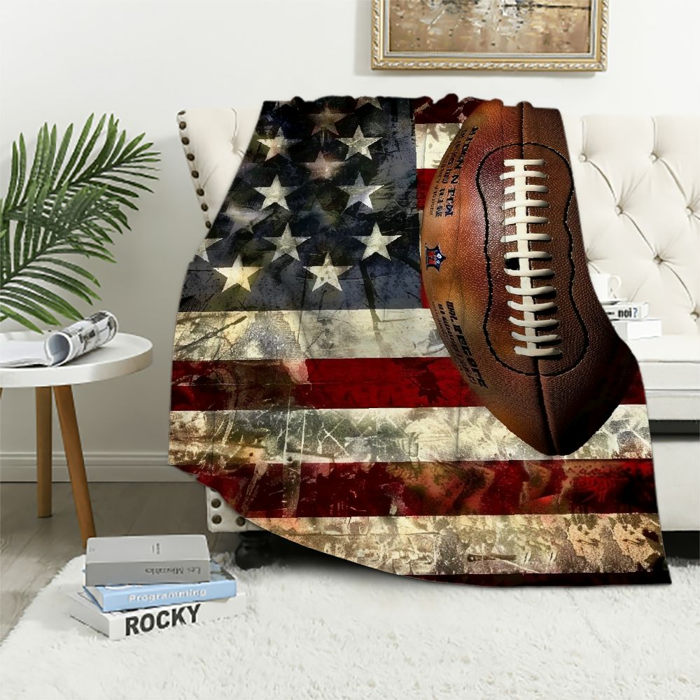 Nawypu Soft Baseball Football Throw Blanket, Cozy Sherpa Warm Fuzzy ...