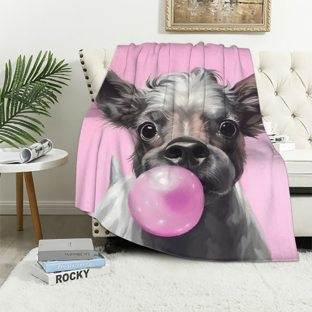 Nawypu Soft Highland Cow Bubble Cozy Flannel Blanket Couch Sofa ...