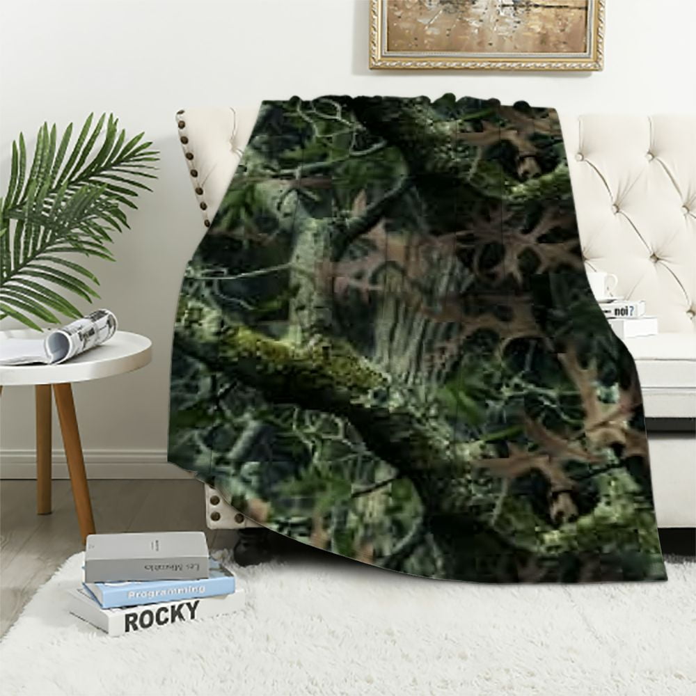 Nawypu Soft Touch Reversible Camo Throw Blanket - Camo - Walmart.com