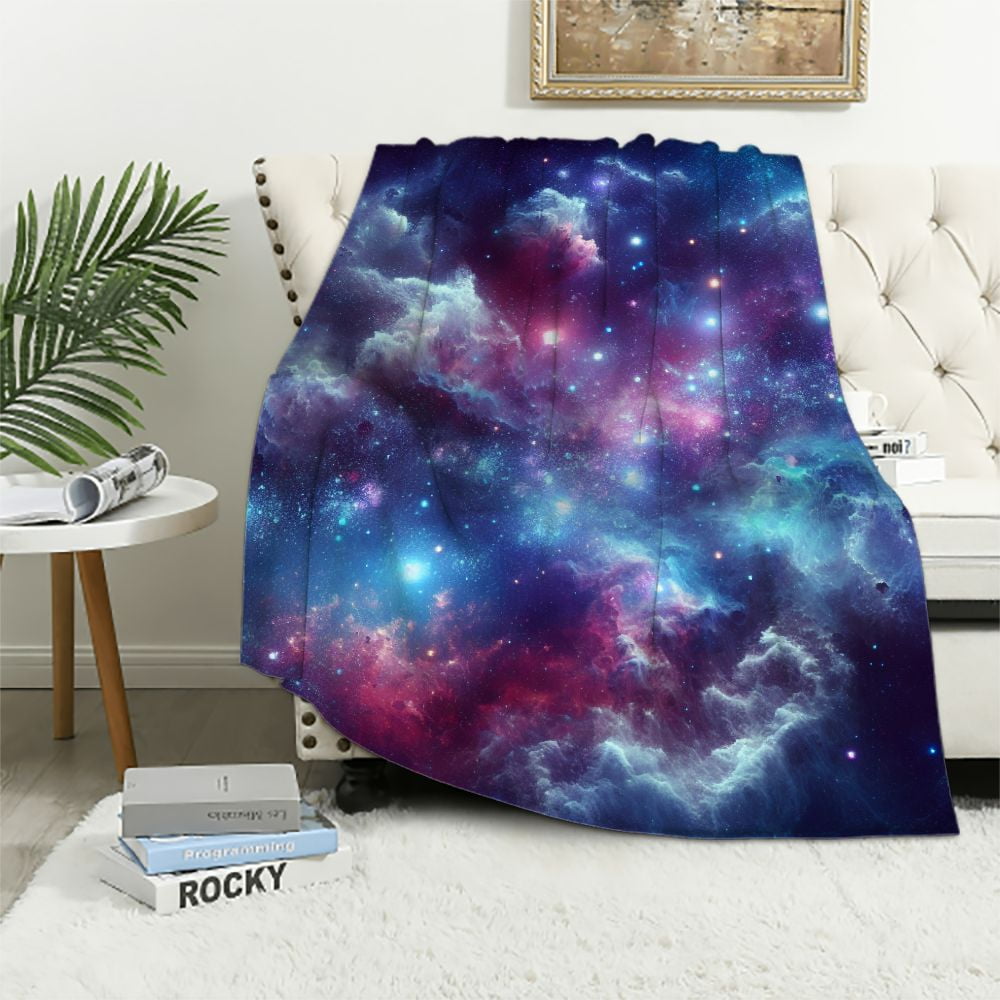 Nawypu Space Throw Blanket, Galaxy Universe Starry Night Sky Nebula ...