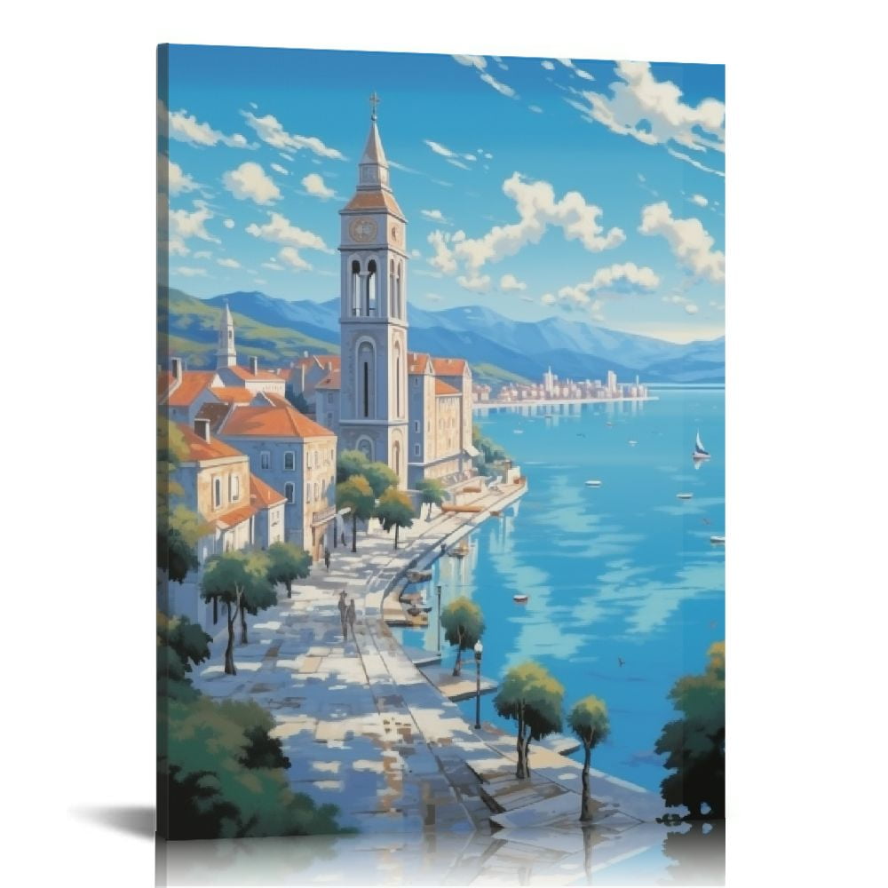 Nawypu Split Croatia Vintage Travel Posters Poster Decor Painting ...