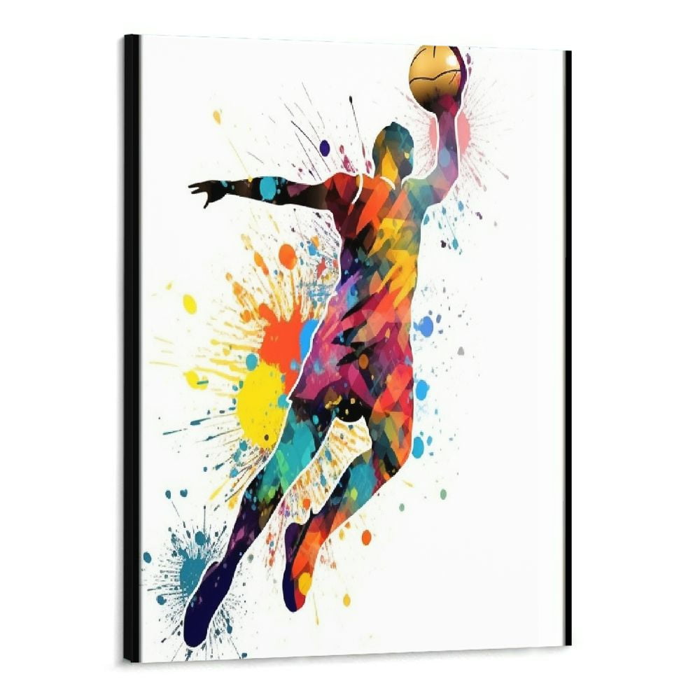 Nawypu Sports Room Decor For Teen Boys,Volleyball Girl Watercolor Print ...