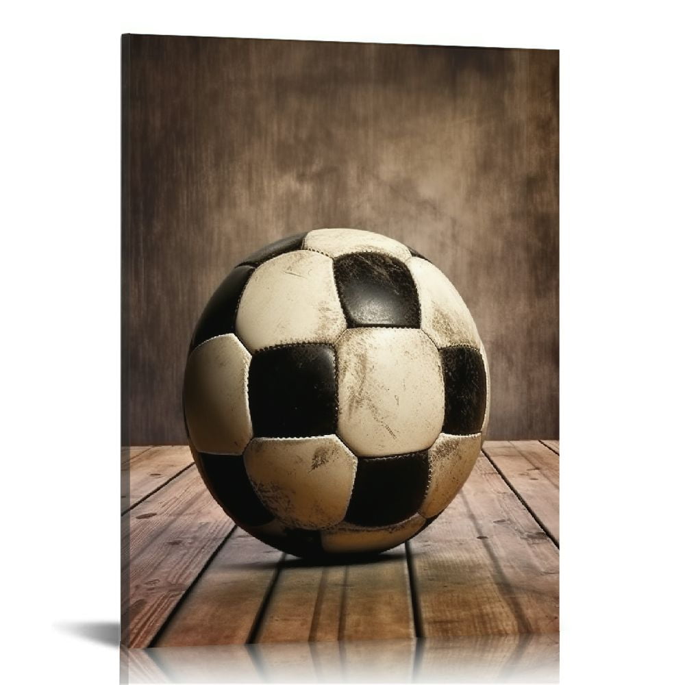 Nawypu Sports Wall Art Prints Retro Posters Rustic Soccer Football ...