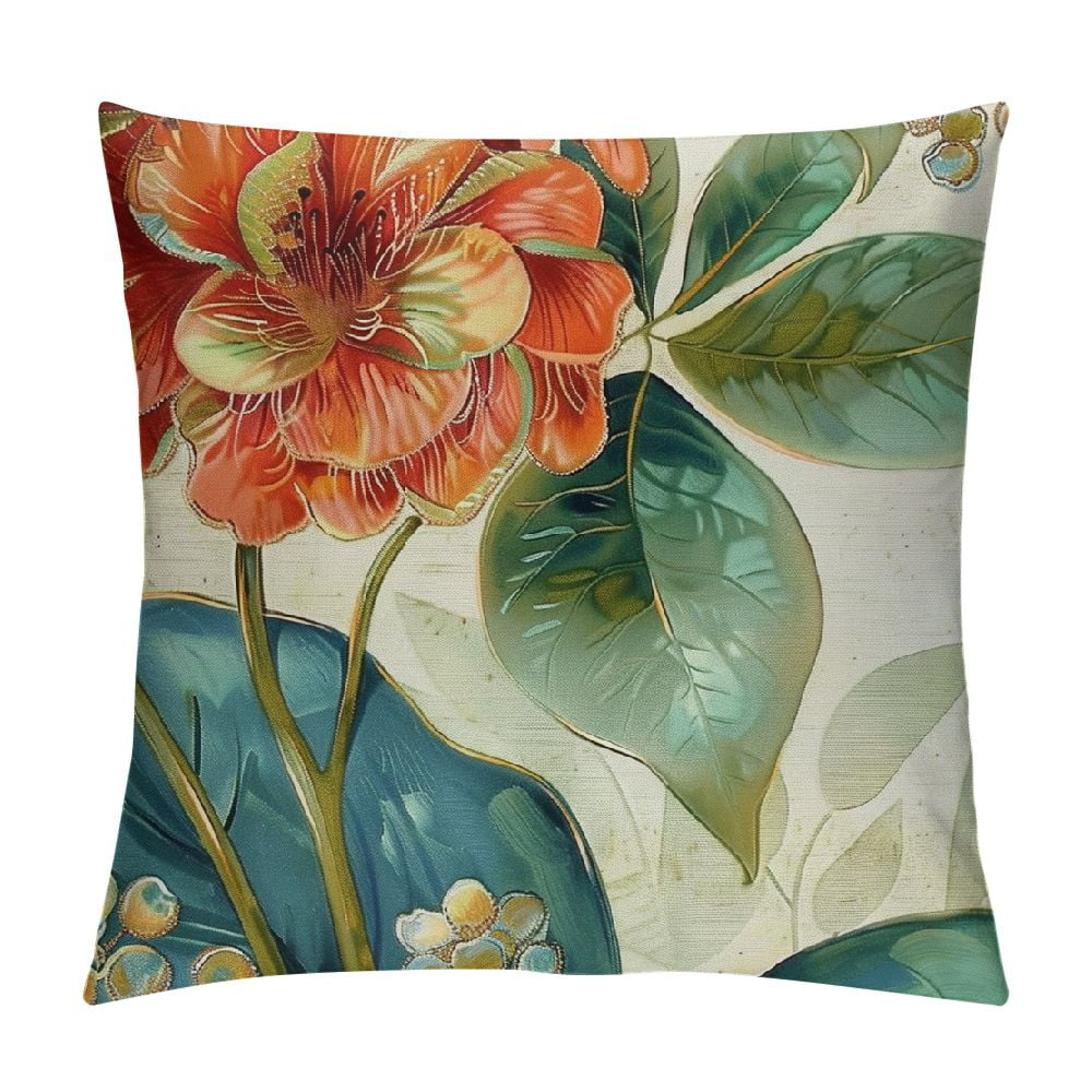 Nawypu Spring Floral Pillow Covers Watercolor Hydrangea Flower ...