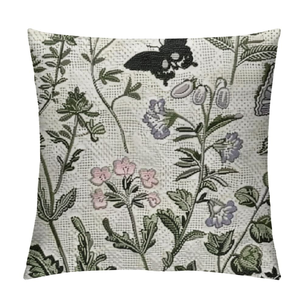 Nawypu Spring Pillow Covers Sage Green Wildflower Decorative Throw