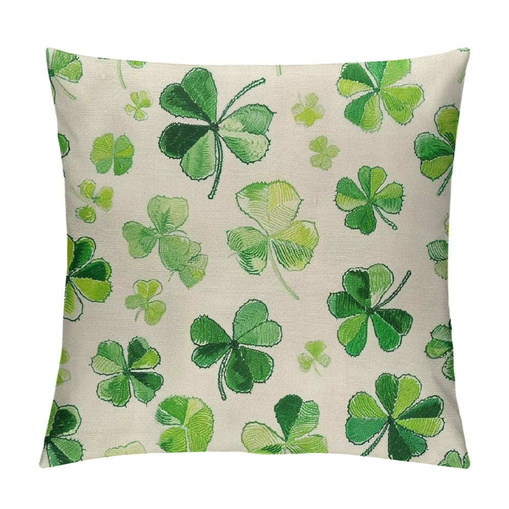 Awypu St Patricks Day Decorations Pillow Covers 18x18 Inch,Lucky ...