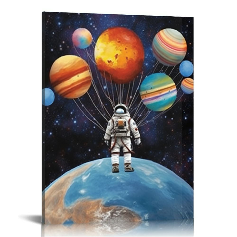 Nawypu Starry Outer Space Art Print-Galaxy Planets Astronauts Space ...