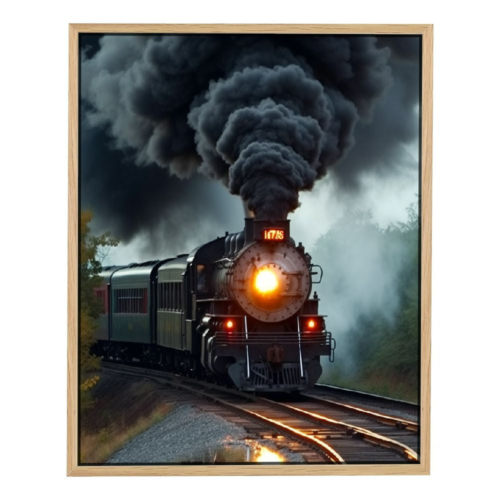 Nawypu Steam Locomotive Engine Railway Railroad Train Poster Canvas ...