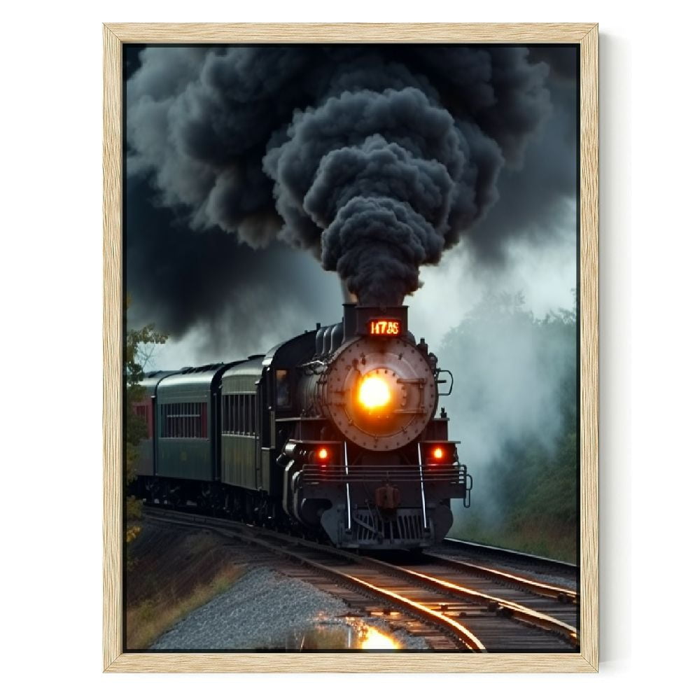 Nawypu Steam Locomotive Engine Railway Railroad Train Poster Canvas ...