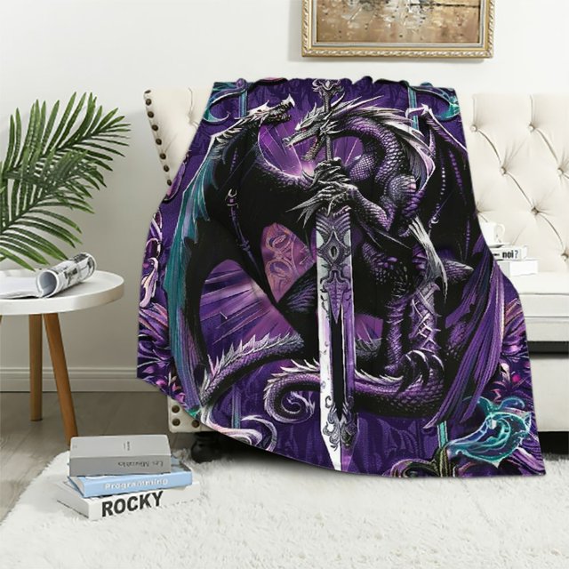 Nawypu Storm Blade Dragon Blanket Ruth Thompson - Gift Dragon Throw ...