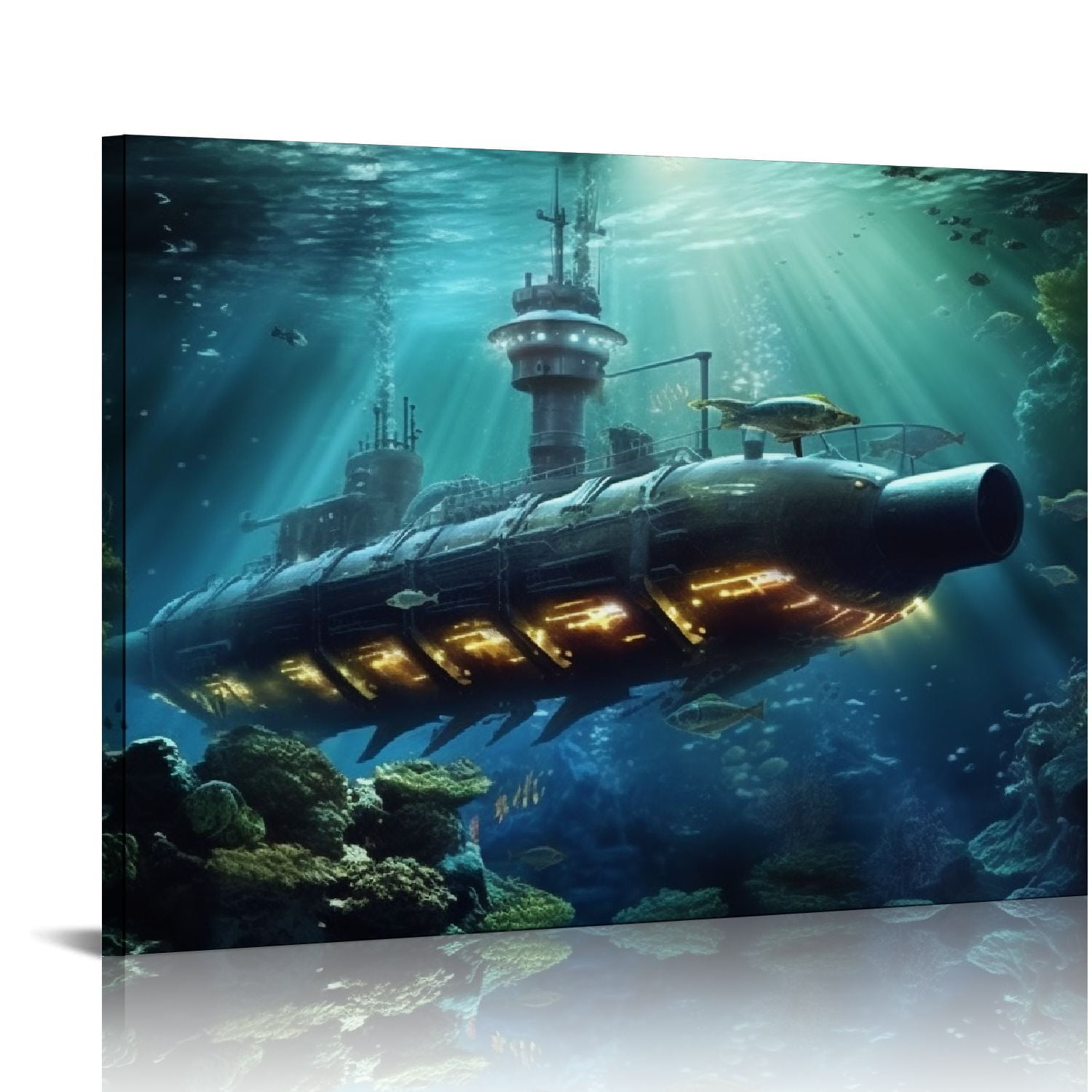 Nawypu Submarine Nautilus In The Deep Sea Poster Printing Decorative ...