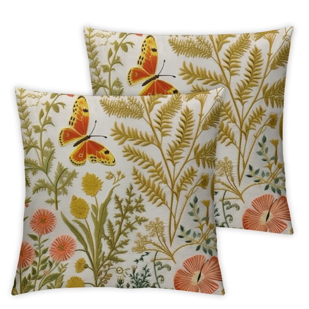 Nawypu Summer Pillow Covers Set of 2,Yellow Wild Flower Plant Throw ...