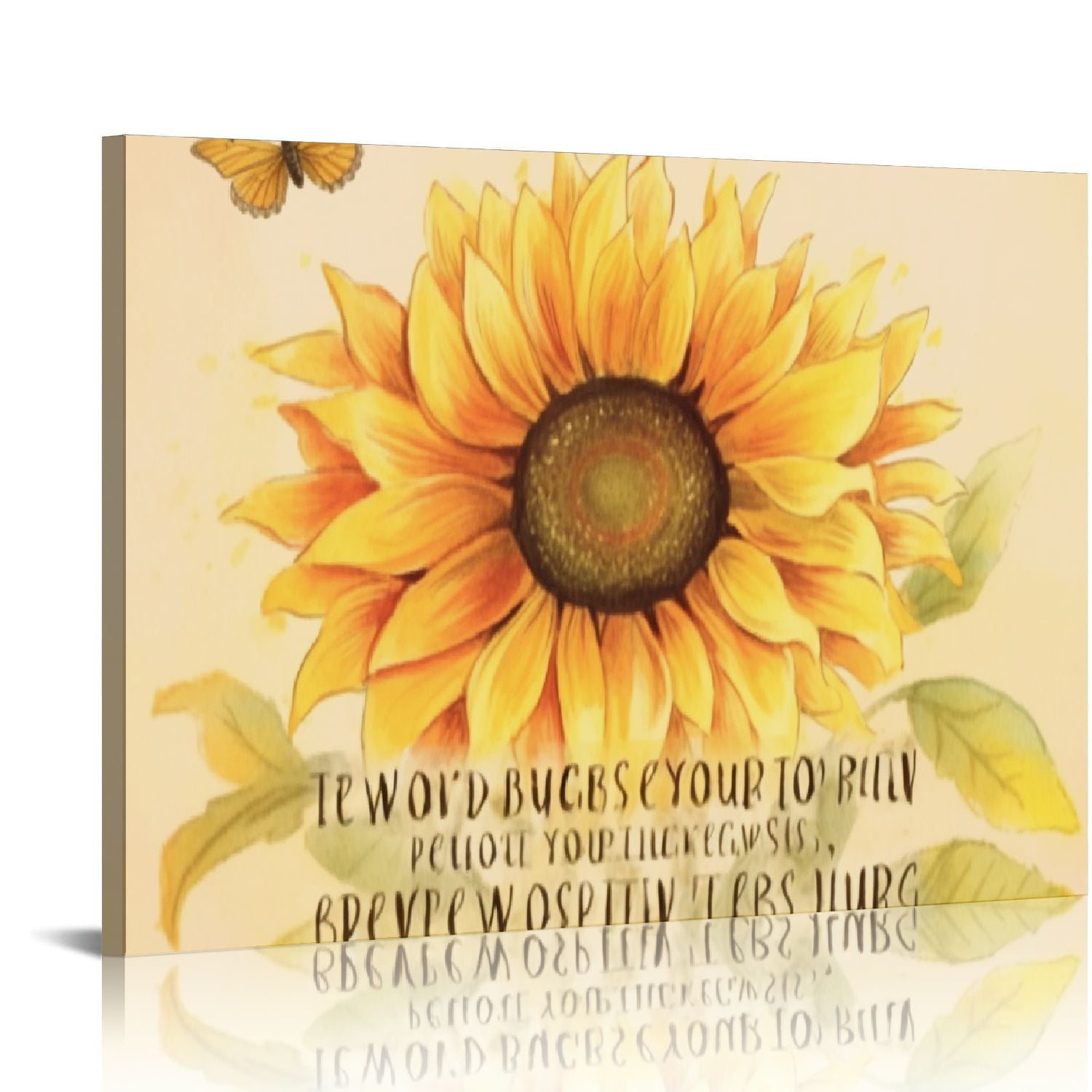 Nawypu Sunflower Wall Art Decor - Inspirational Canvas Print for Home ...