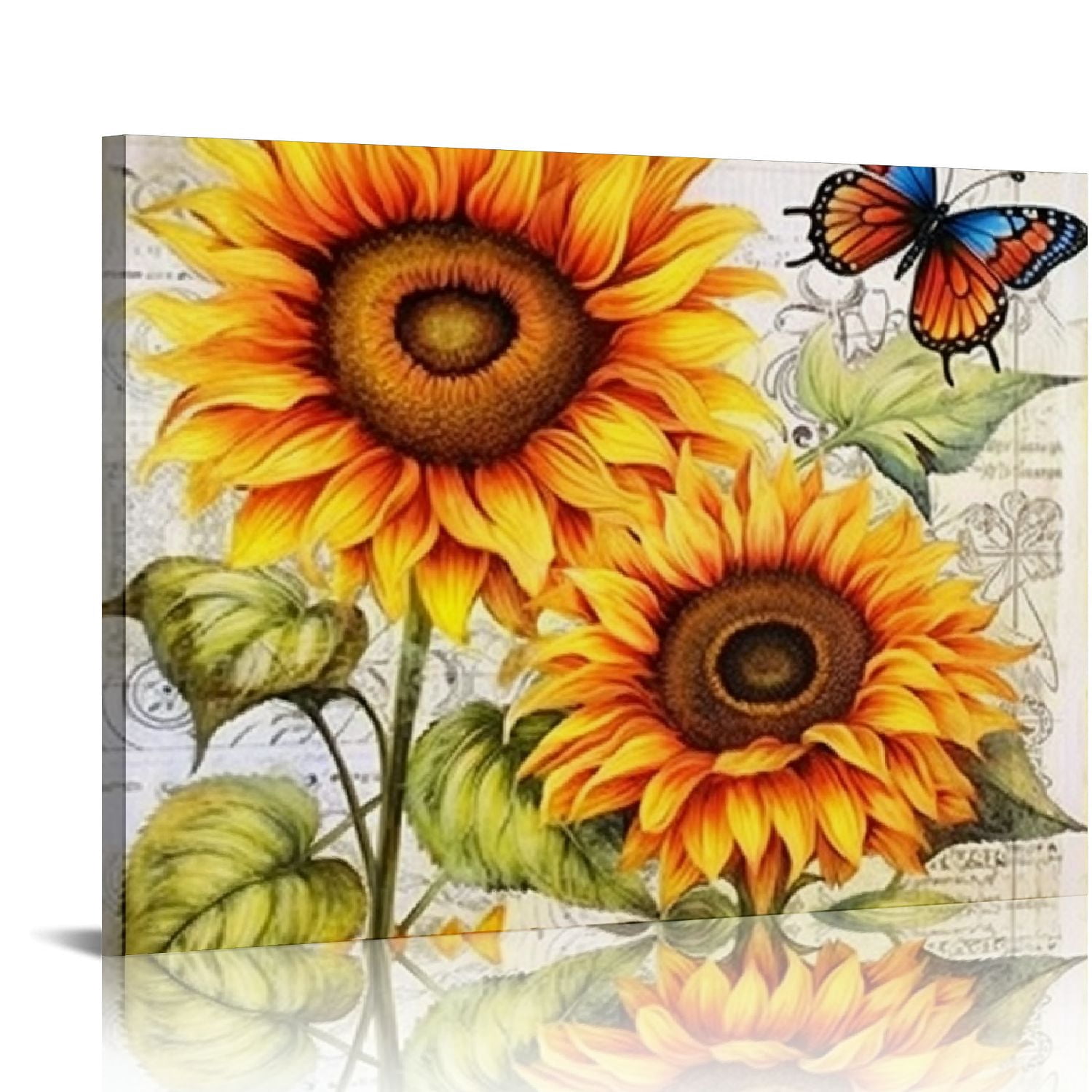 Nawypu Sunflower Wall Decor Kitchen Sunflower Wall Art Rustic Sunflower ...