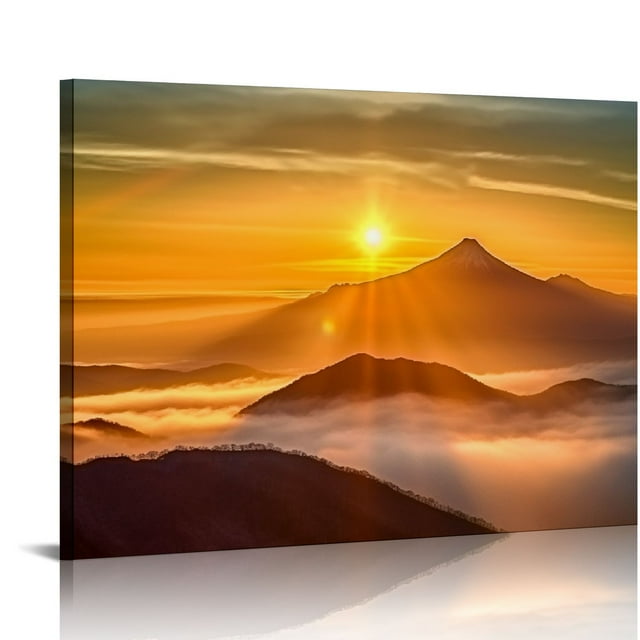 Nawypu Sunrise Wall Art Sunrise Prints Wall Painting On Canvas ...