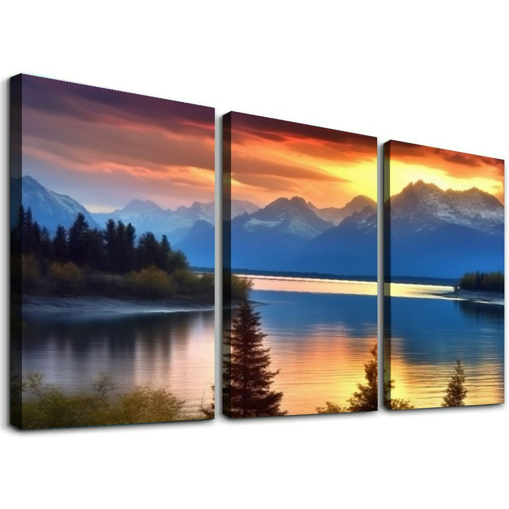 Nawypu Sunrise on Lake Clark in Lake Clark Canvas Wall Art Print ...
