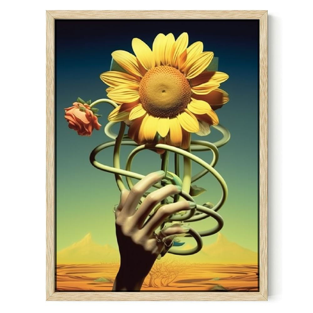 Nawypu Surrealism Flower Poster Salvador Dali Wall Art Picture Print ...