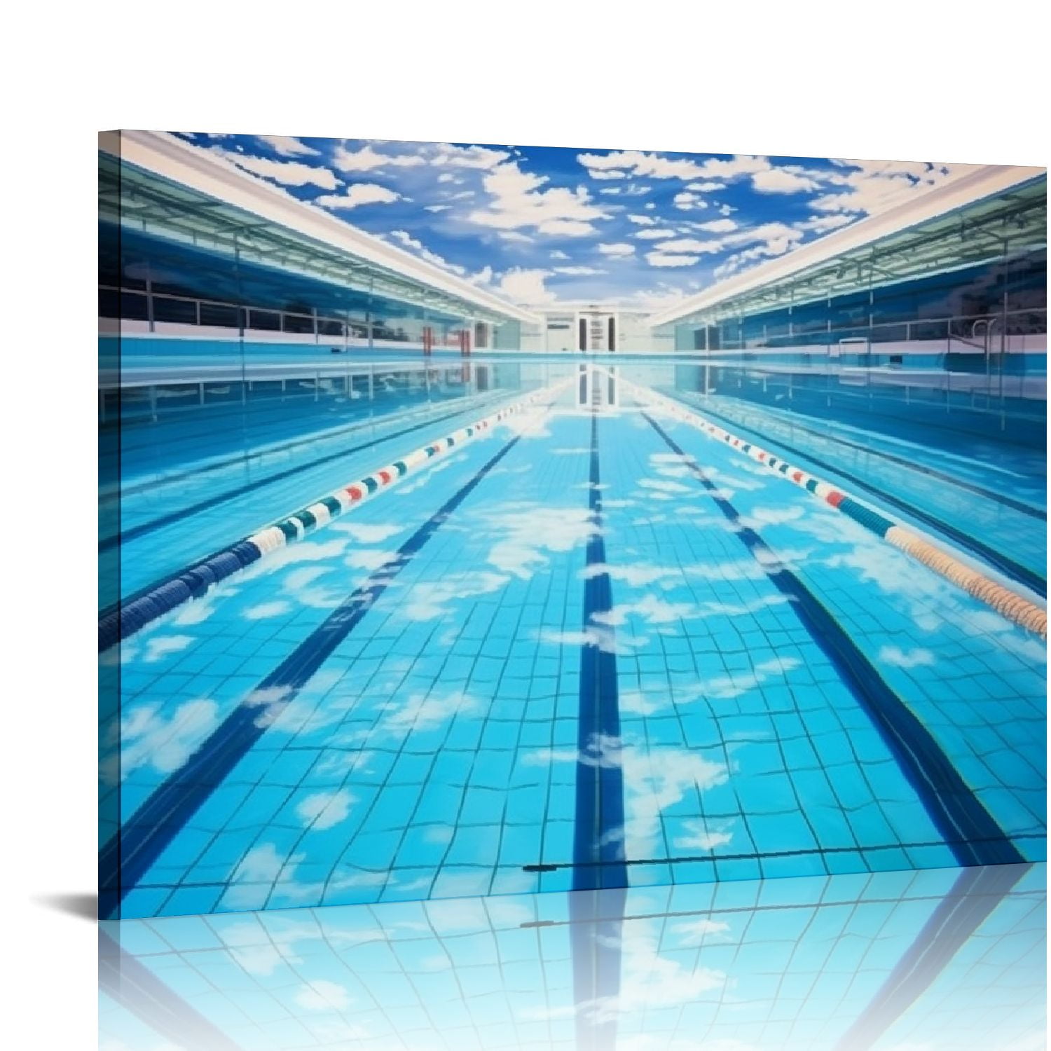 Nawypu Swimming Wall Art, Swimming Pool Canvas Print, Swimming Gifts ...