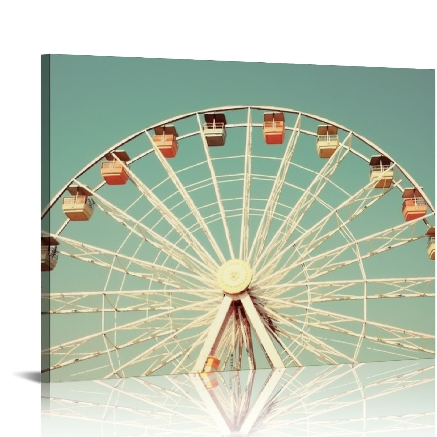 Nawypu Sylvie Corron Ferris Wheel Framed Canvas Wall Art Gray ...