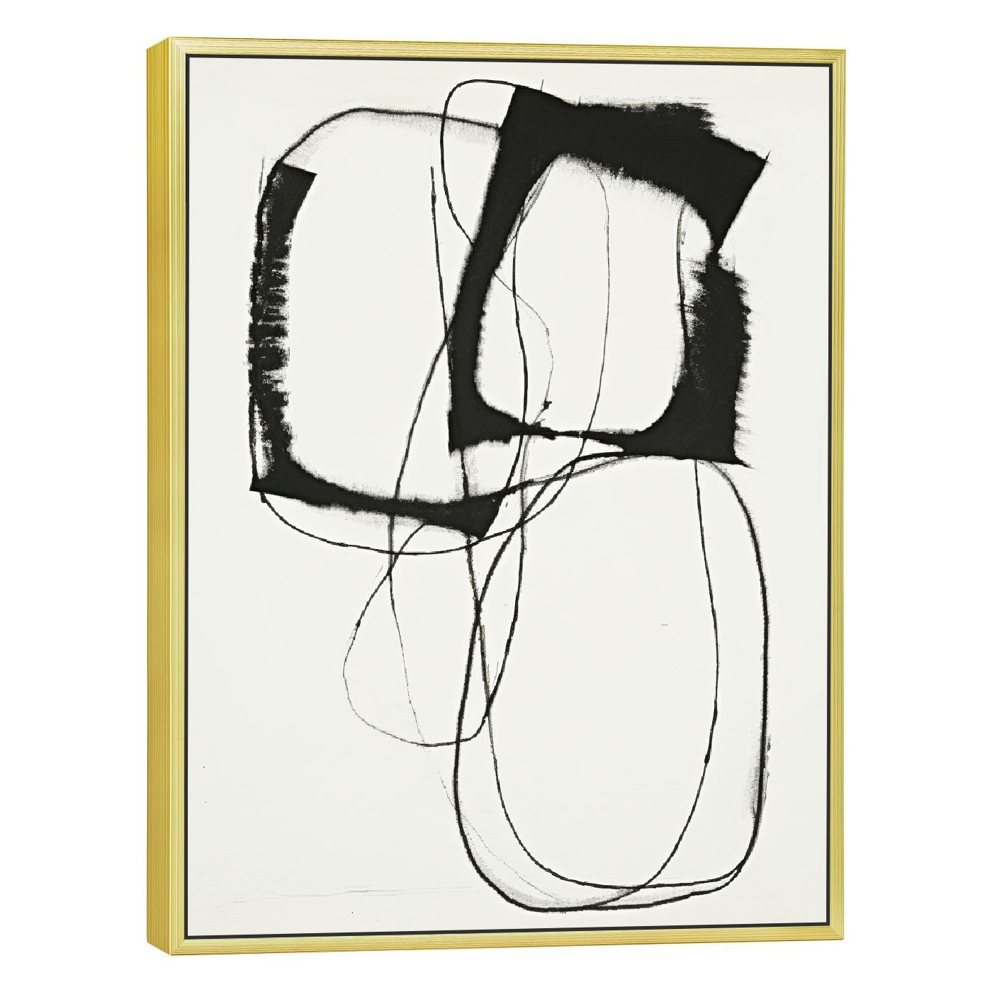 Nawypu Sylvie Modern Circles and Going in Circles Framed Linen Textured ...