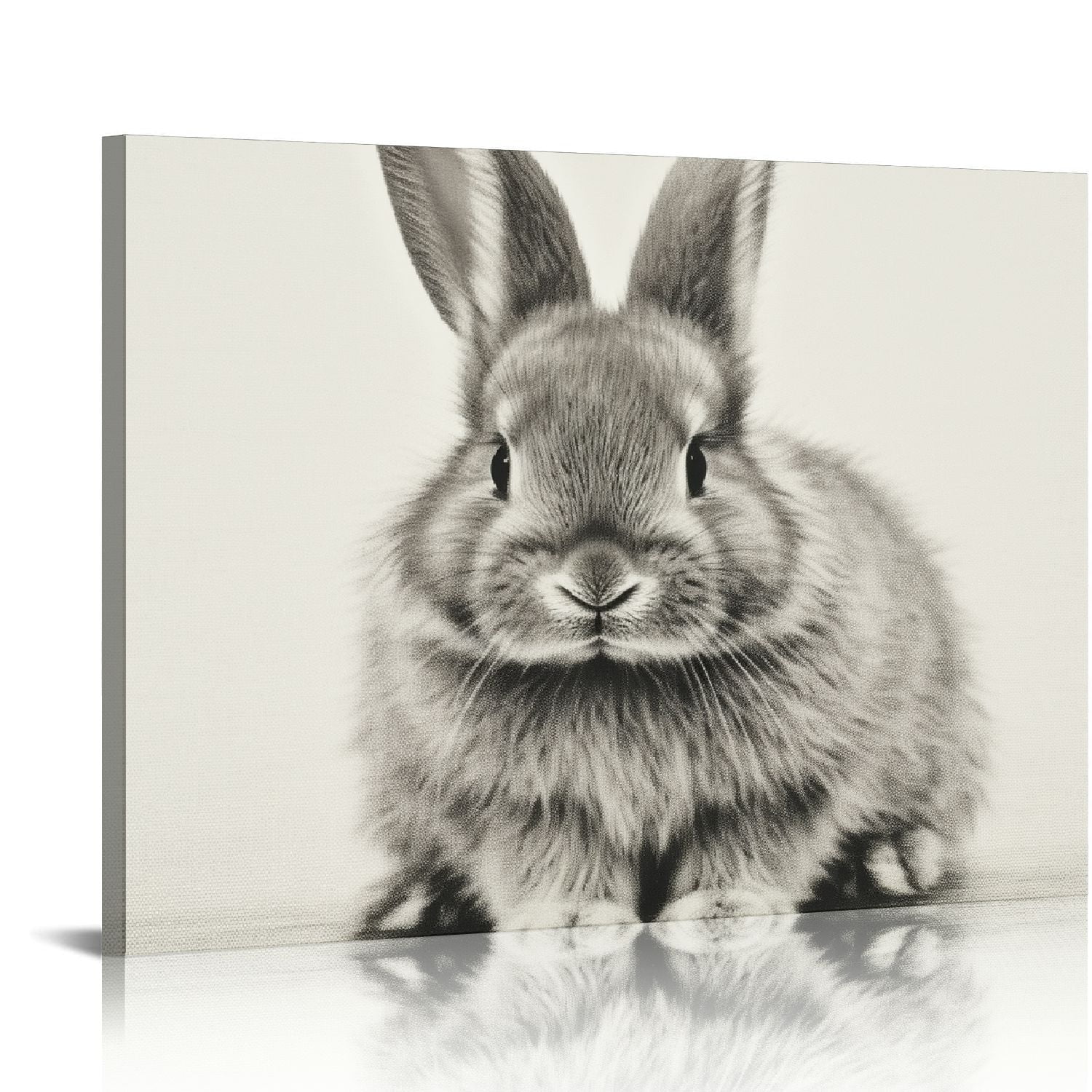 Nawypu Sylvie Rabbit Animal Print Black and White Portrait Framed ...