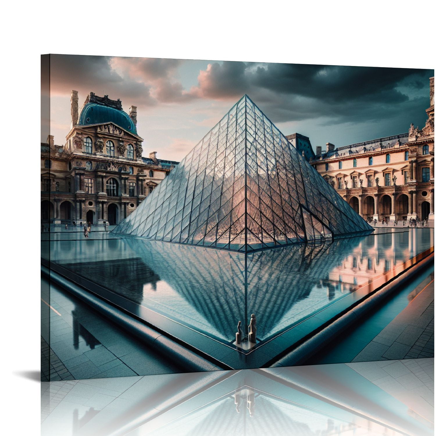 Nawypu Symetrie Du Louvre Artwork by Mathieu Rivrin,Canvas Wall Art ...