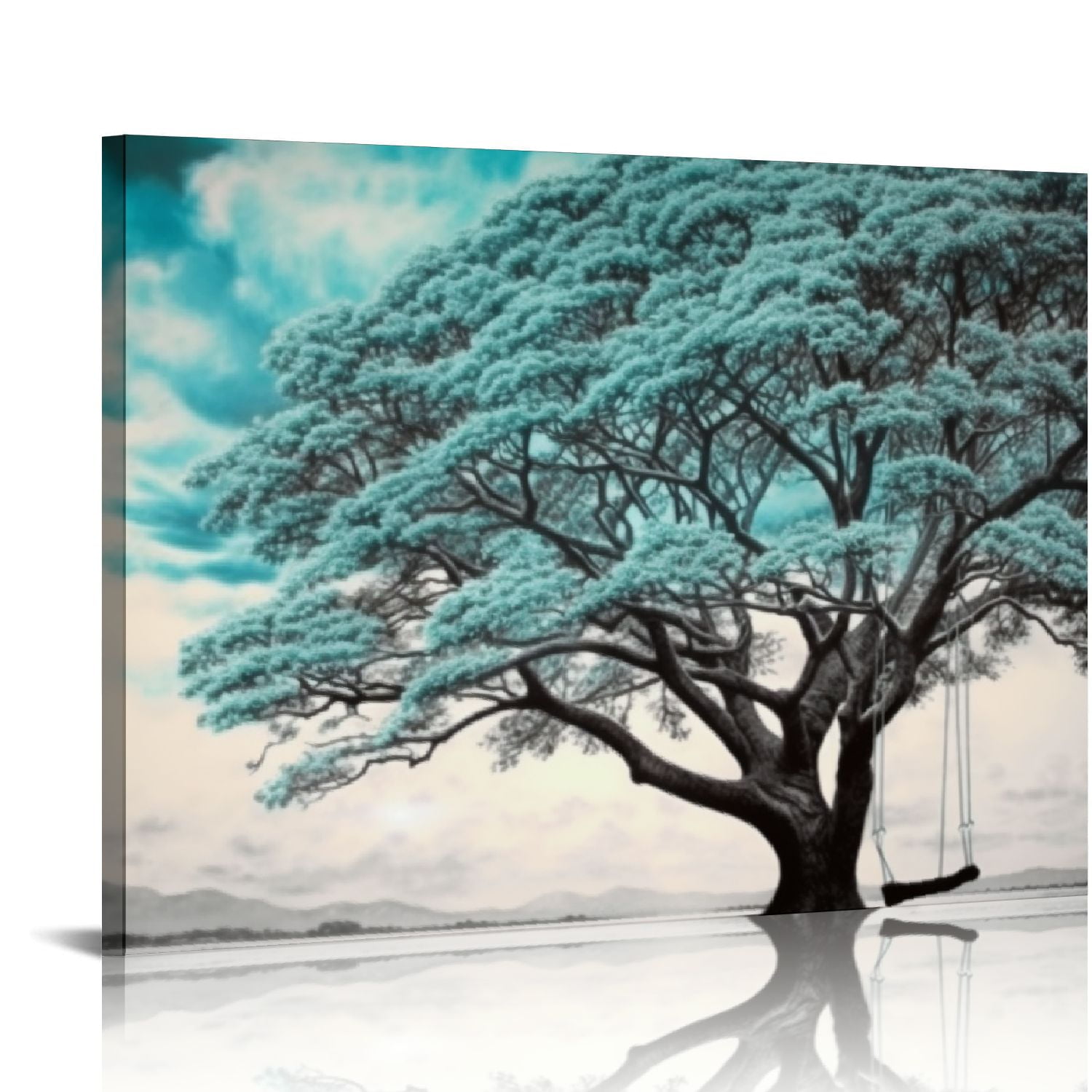 Awypu Teal Rustic Bathroom Decor for the Home Bedroom Black and White ...