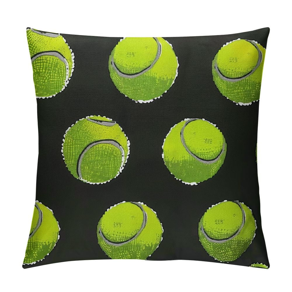 Nawypu Tennis Ball Decorative Throw Pillow Cover Case Cool Round Balls ...