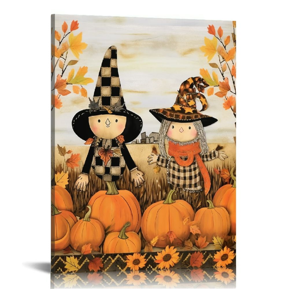 Nawypu Thanksgiving Square Oil Paintings On Canvas Wall Art Farmhouse ...