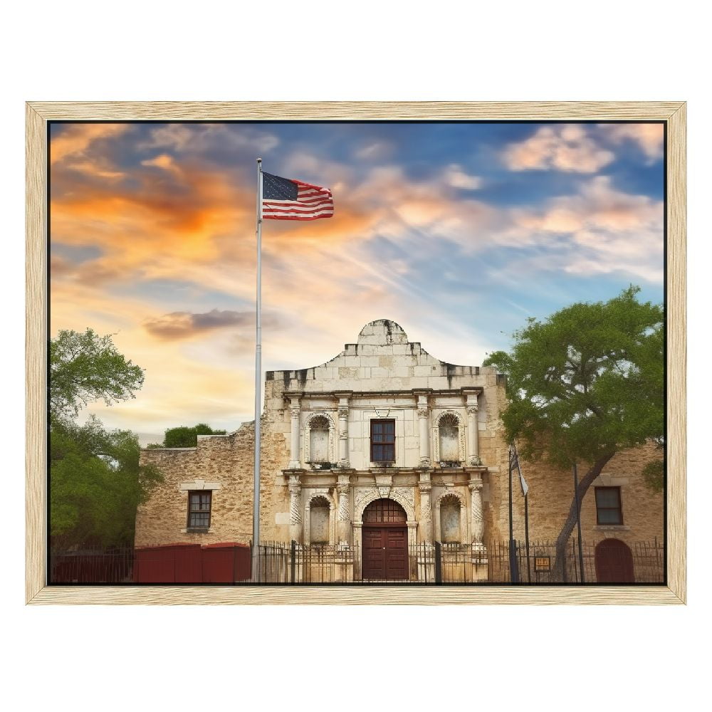 Nawypu The Alamo San Antonio Texas Landscape Famous Building Poster ...