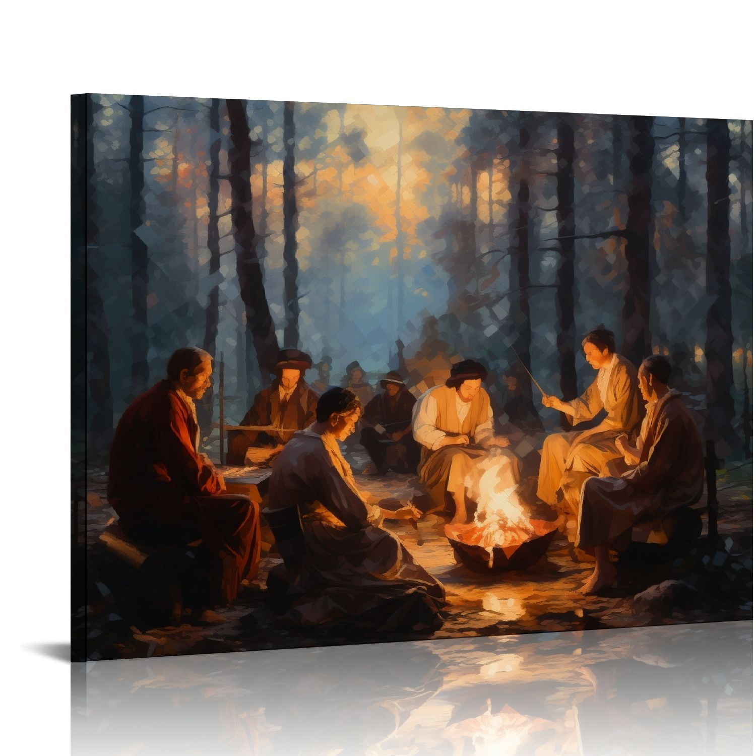 Nawypu The First Thanksgiving by Jean Leon Gerome Ferris - Canvas Print ...