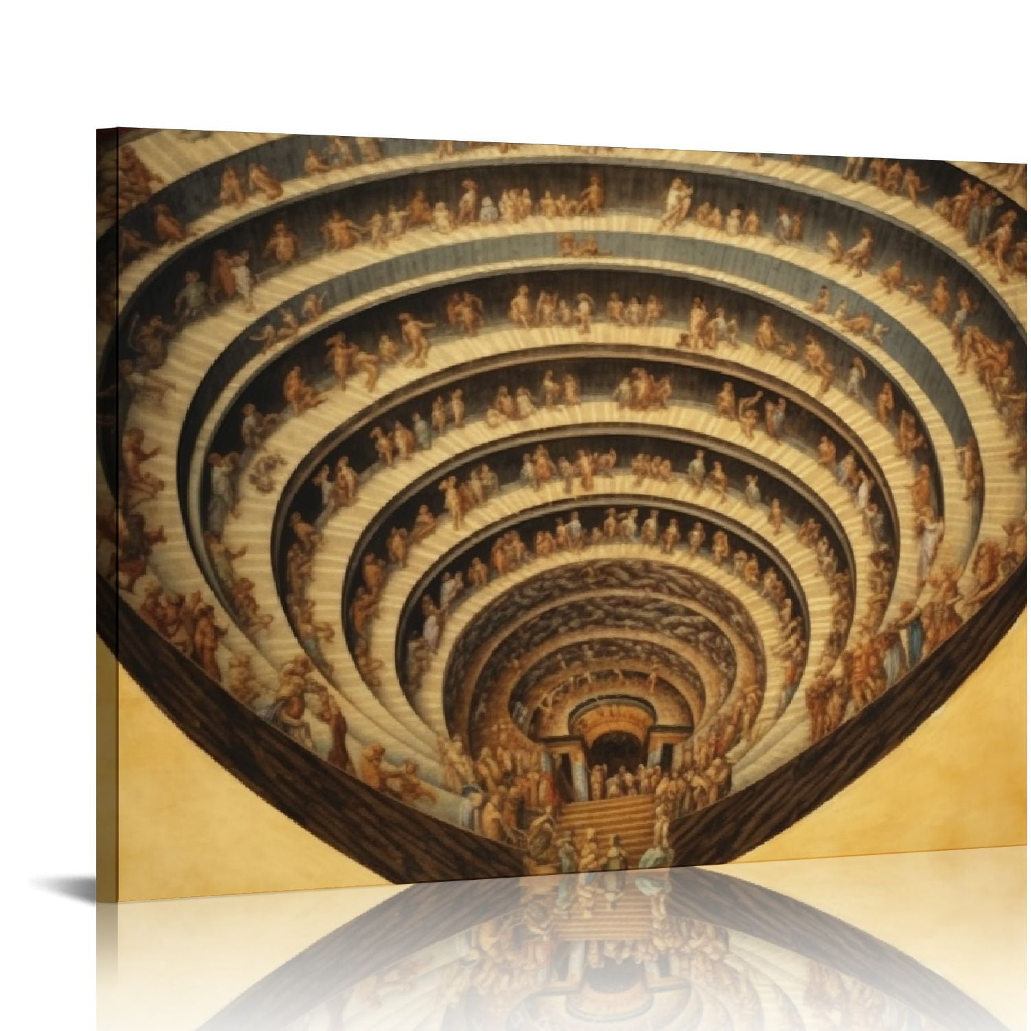 Nawypu The Map of Hell Divine Comedy Dante Sandro Botticelli Vintage ...