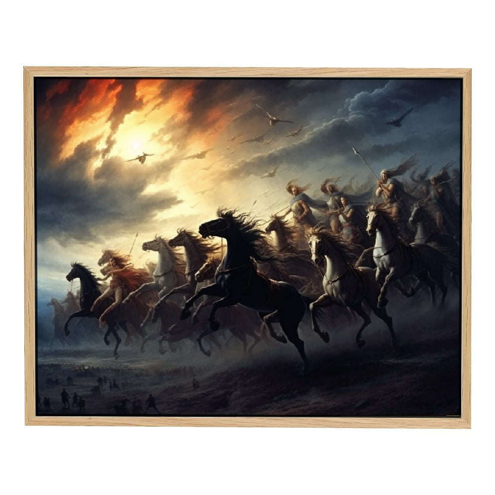 Nawypu The Wild Hunt Of Odin Painting Poster - by Peter Nicolai Arbo ...