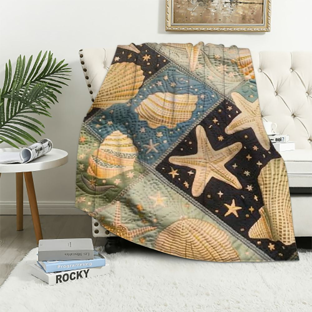 Nawypu Throw Blankets Seashells Throw Blanket Multicolored - Walmart.com